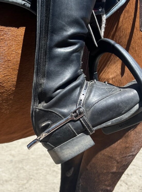 Black Leather Spur Straps With Beige Stitching - Etsy