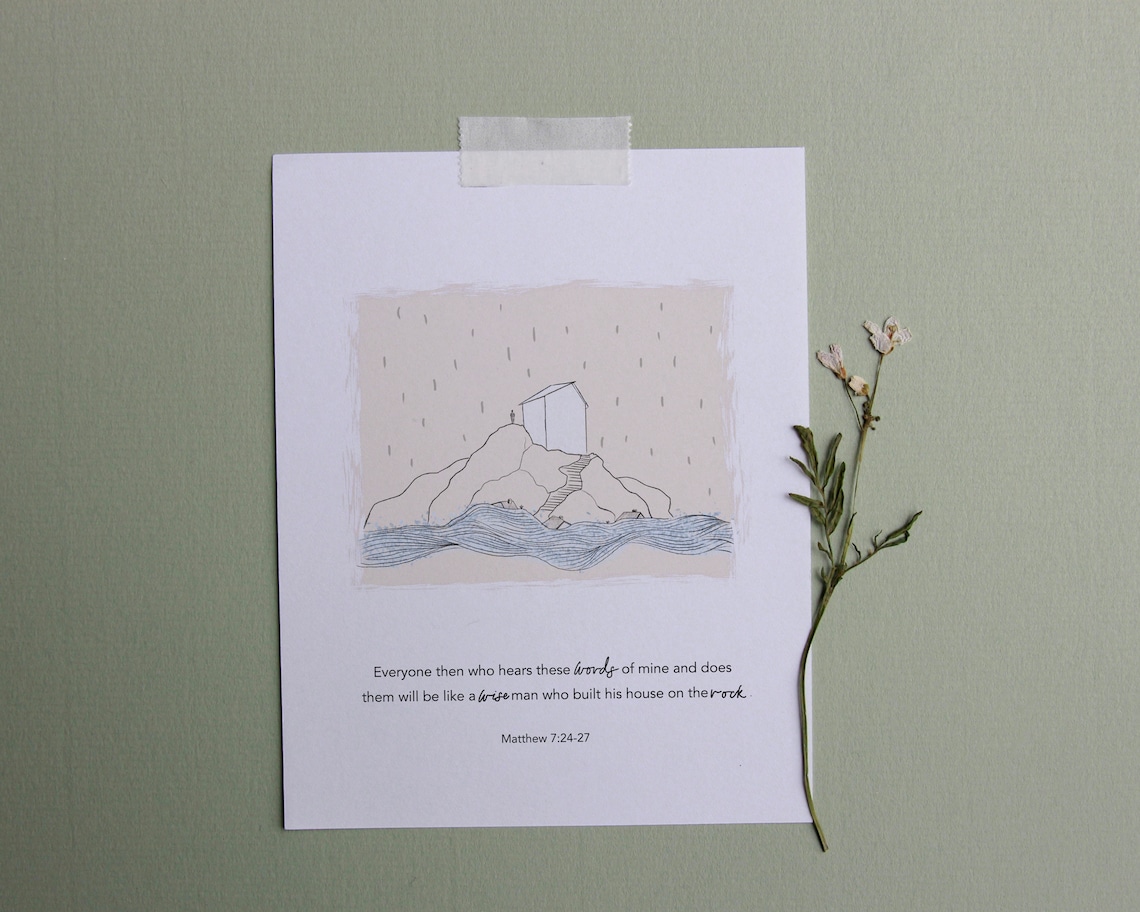 Wise Man Built His House on the Rock//matthew 7:24-27//build Your House ...