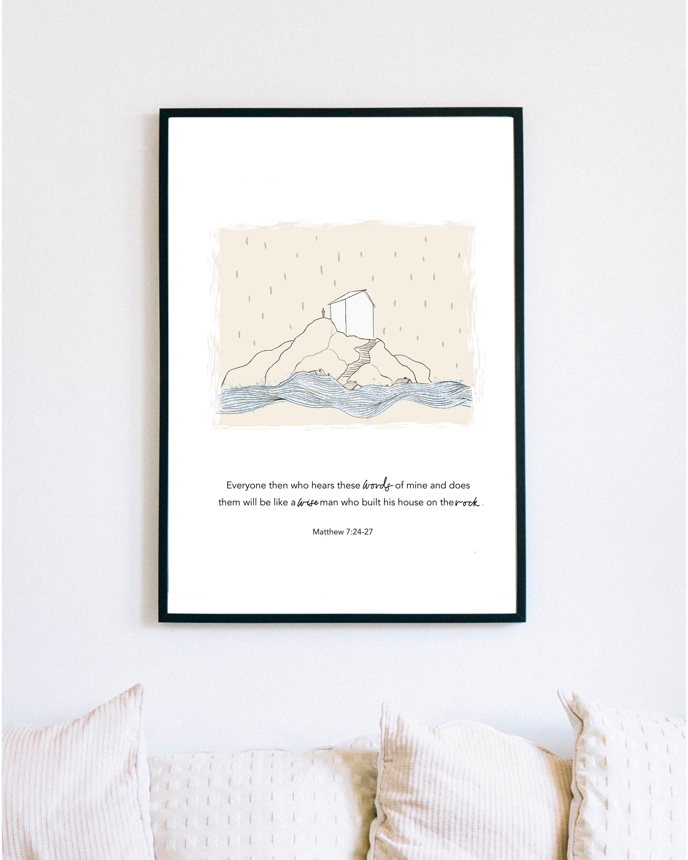 Wise Man Built His House on the Rock//matthew 7:24-27//build Your House ...