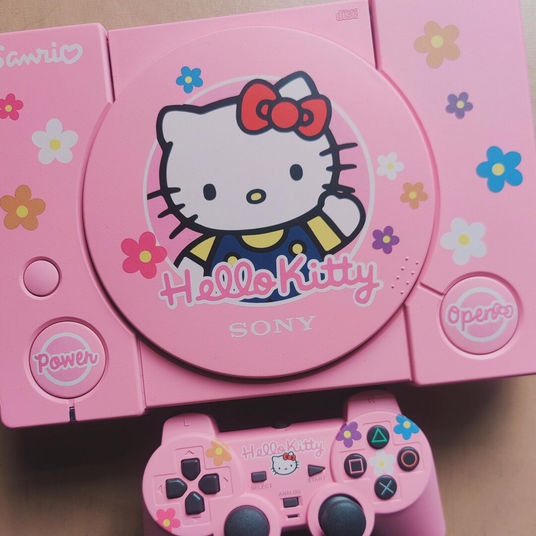 Playstation 1 - Hello Kitty (1998) Pink Console & DUALSHOCK Controller ...