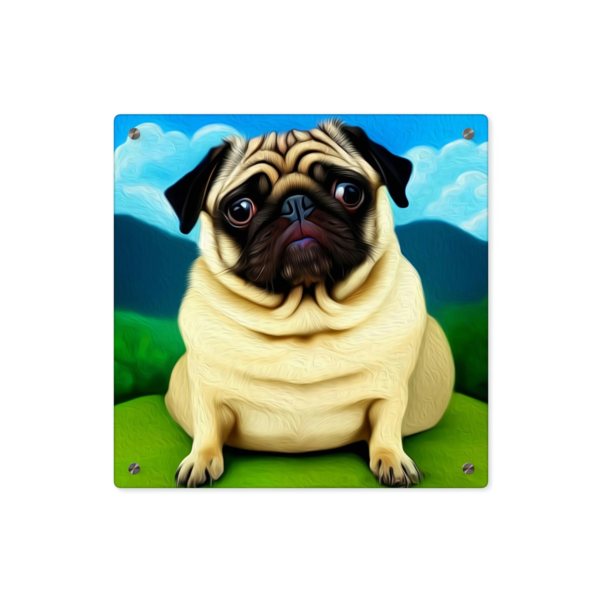 Pug Wall Art Pug Gift Unique Gift for Dog Lover, Pug Lover Home Decor ...