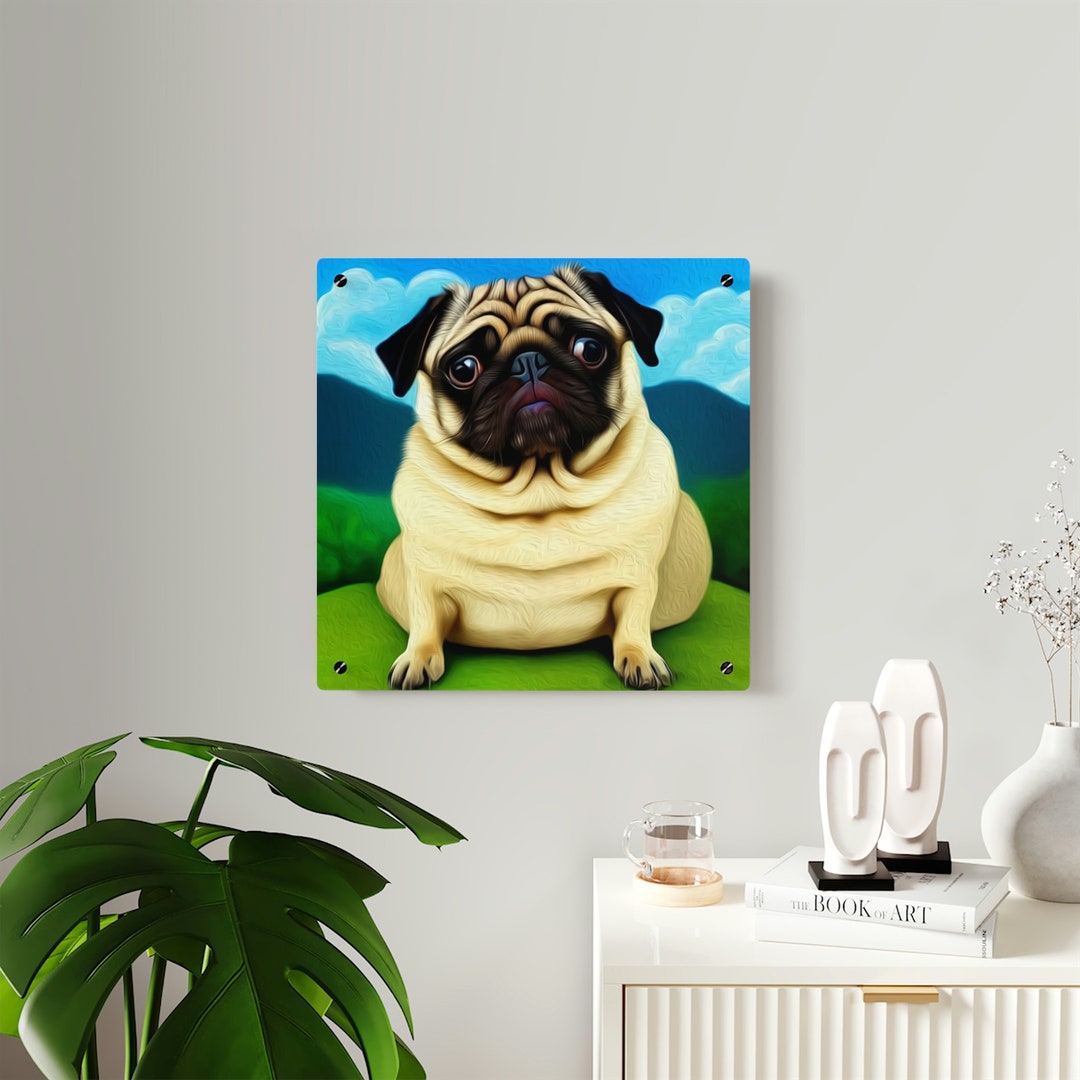 Pug Wall Art Pug Gift Unique Gift for Dog Lover, Pug Lover Home Decor ...