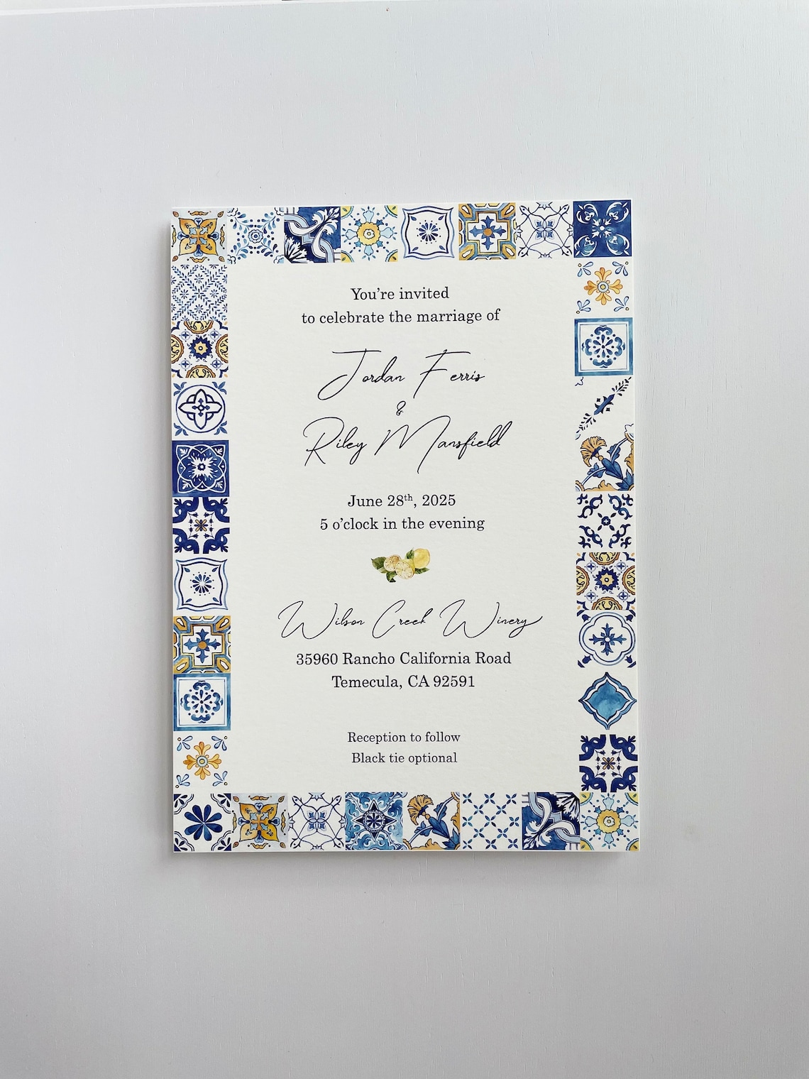 Mediterranean Wedding Invitations - Etsy