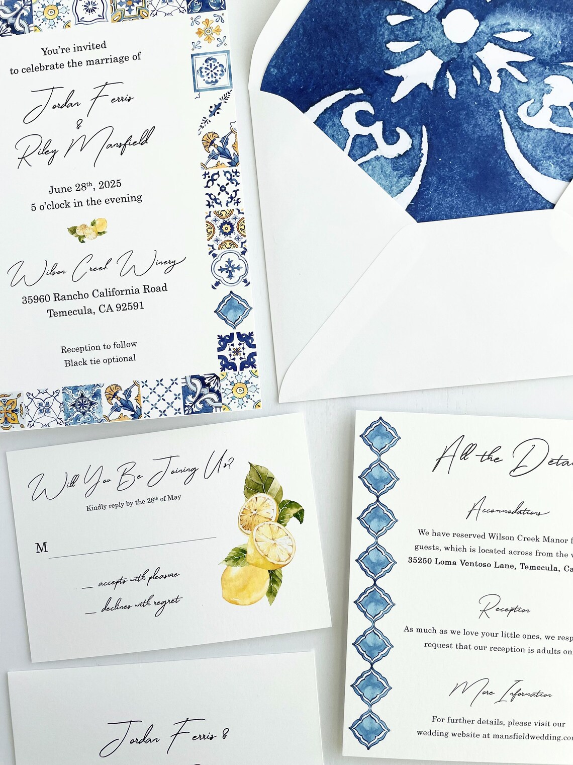 Mediterranean Wedding Invitations - Etsy