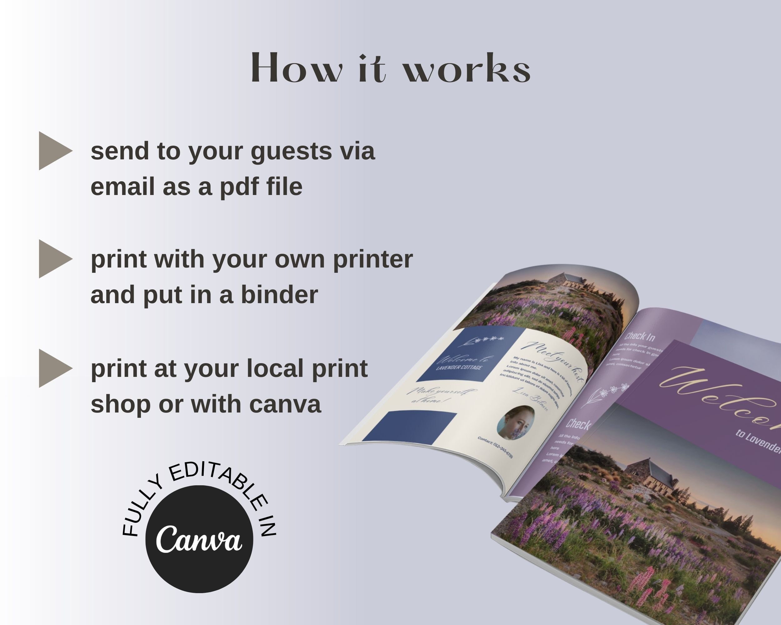 Airbnb Guide Book Template Cottage Welcome Book VRBO Guidebook - Etsy