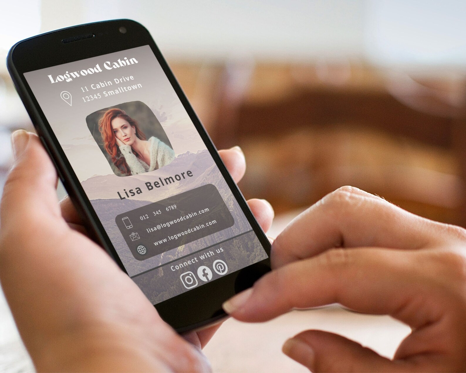 Digital Business Card Template Virtual Business Card for - Etsy