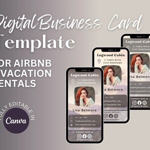 Digital Business Card Template Virtual Business Card for - Etsy