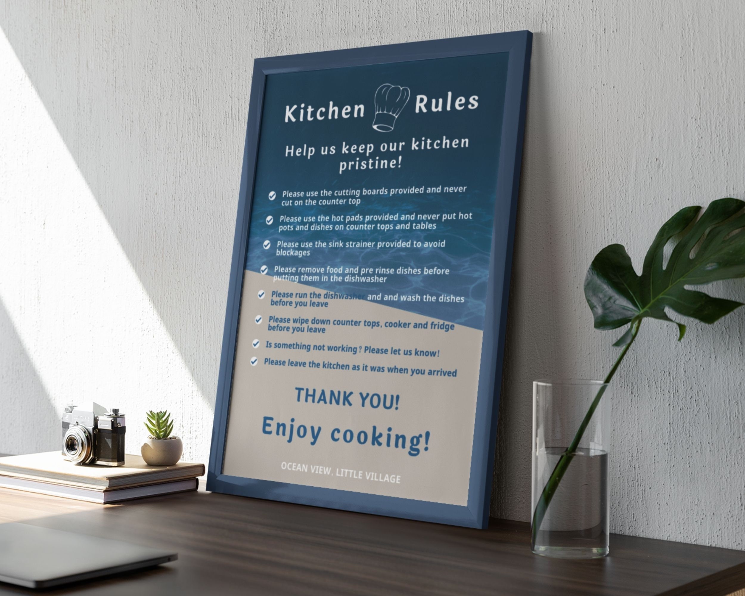 Editable Kitchen Rules Sign Template for Airbnb and VRBO With - Etsy UK