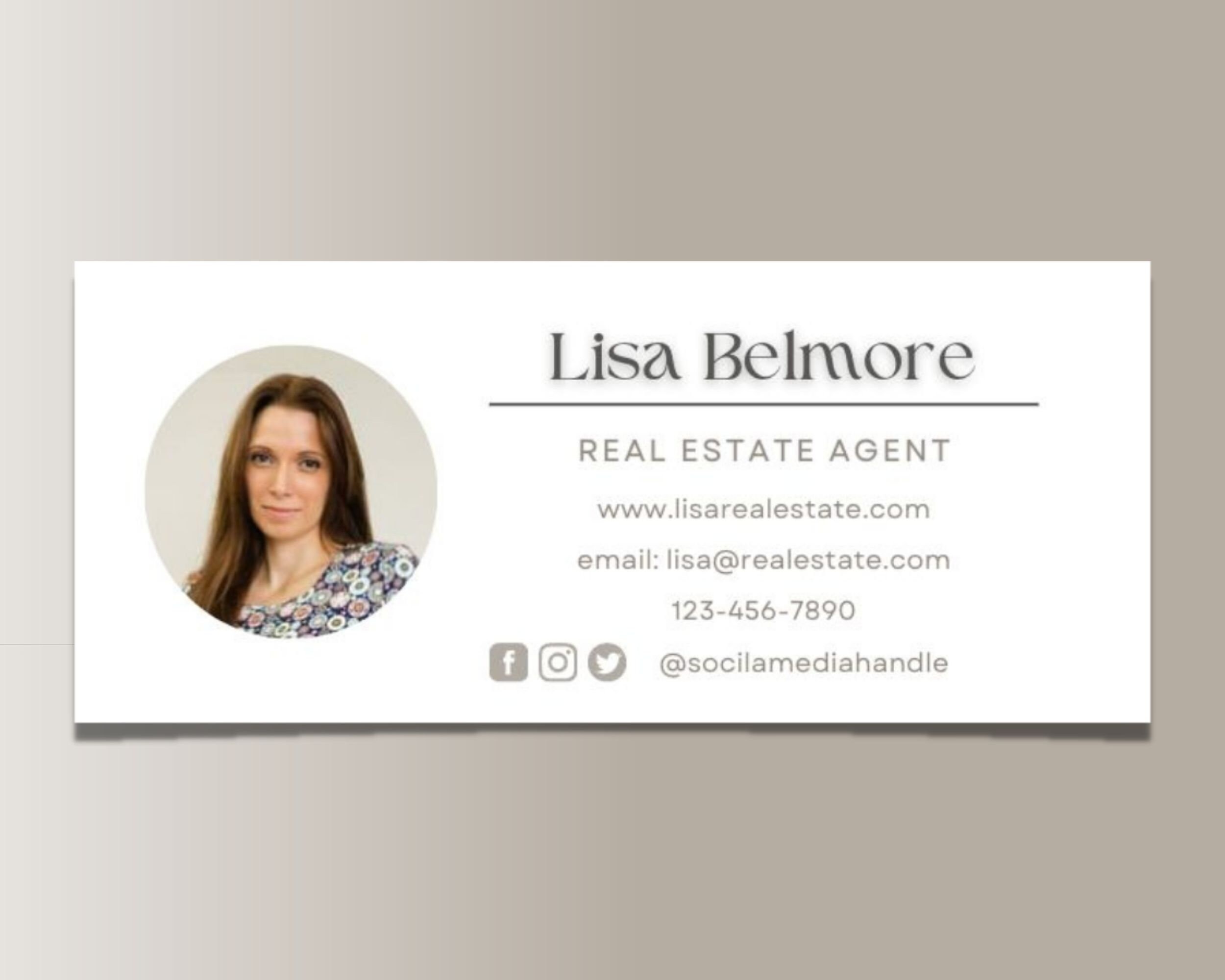 Email Signature Template Modern Customizable Gmail Template With ...