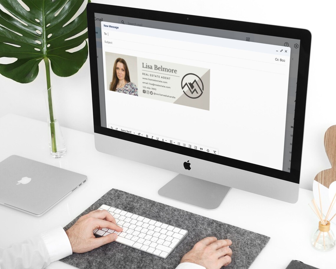 Email Signature Template With Picture and Logo Real Estate Email ...