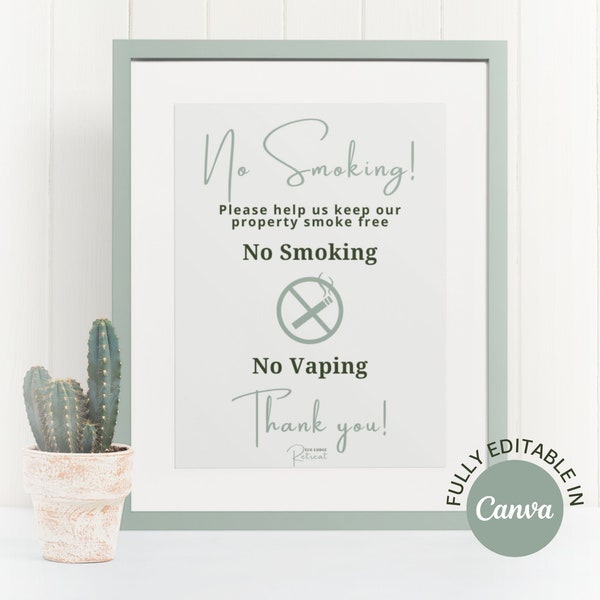 No Vaping Poster - Etsy