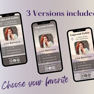 Digital Business Card Template Virtual Business Card for - Etsy