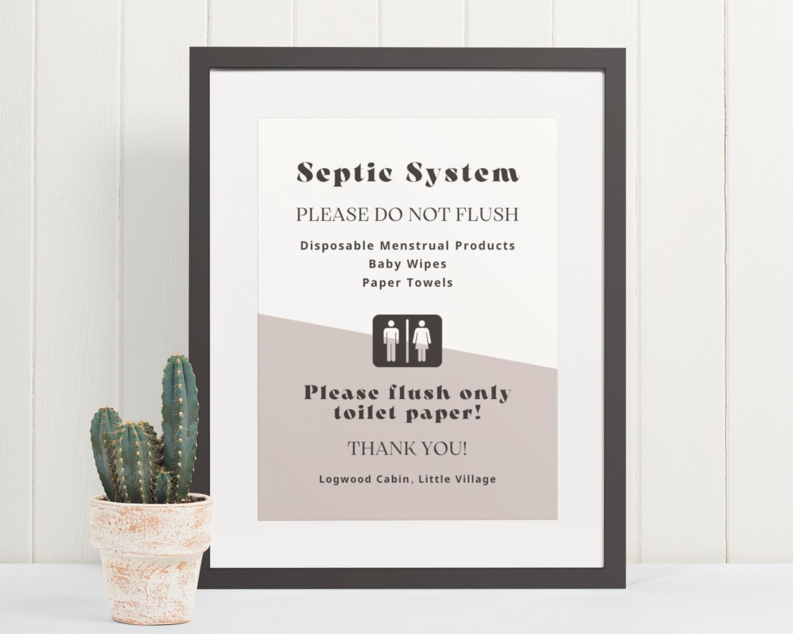 Airbnb Bathoom Sign, Septic Toilet Printable, Flush Only Toilet Paper ...