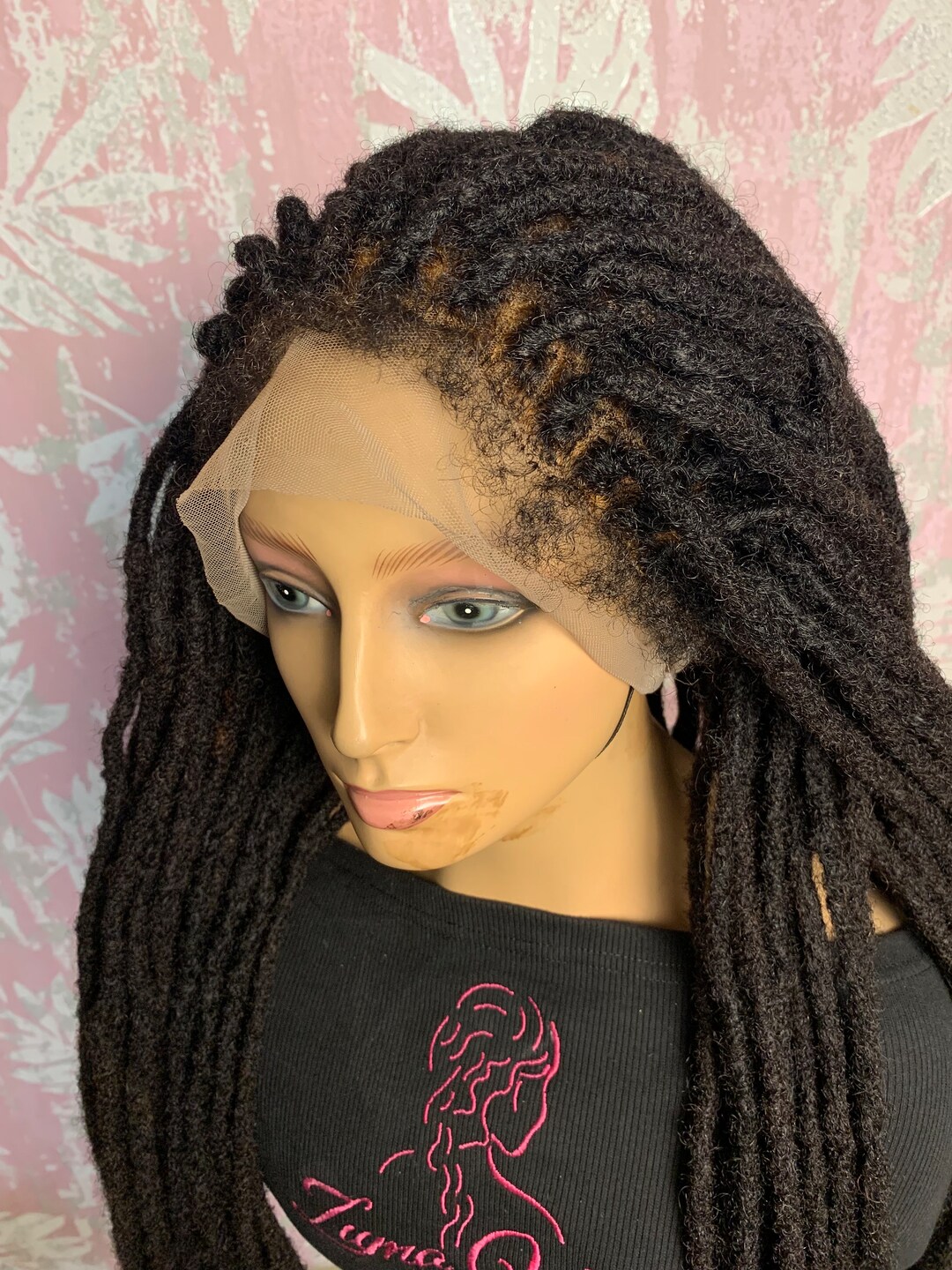 Black Human Hair Dreadlocks Wig, Natural Black Dreadlocks Wig, Black ...