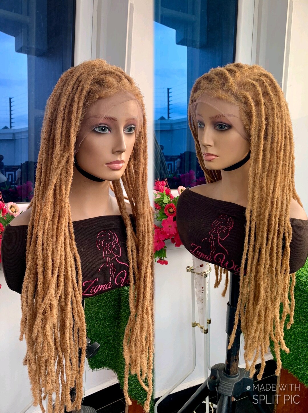 Blonde Dreadlock Wig for Sale, Human Hair Locs Locs, Blonde Locs, 24 Inches Dreadlock Wig, Full ...