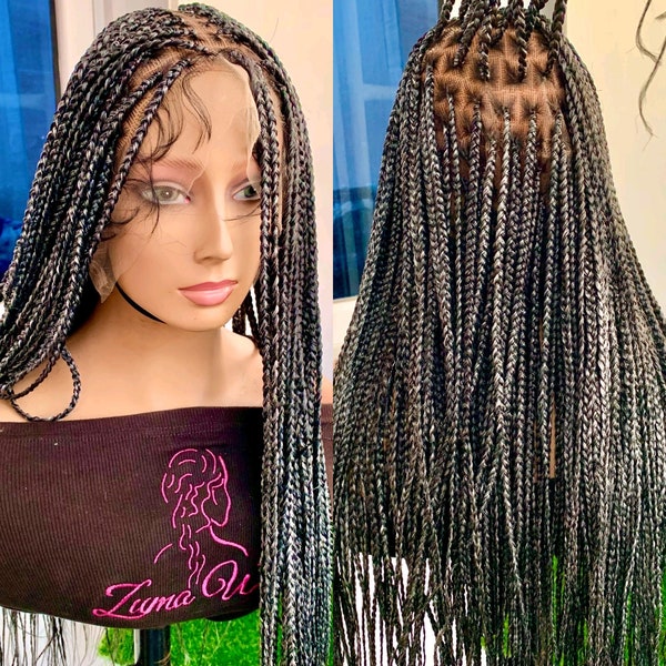 Knotless Braided Wig Etsy