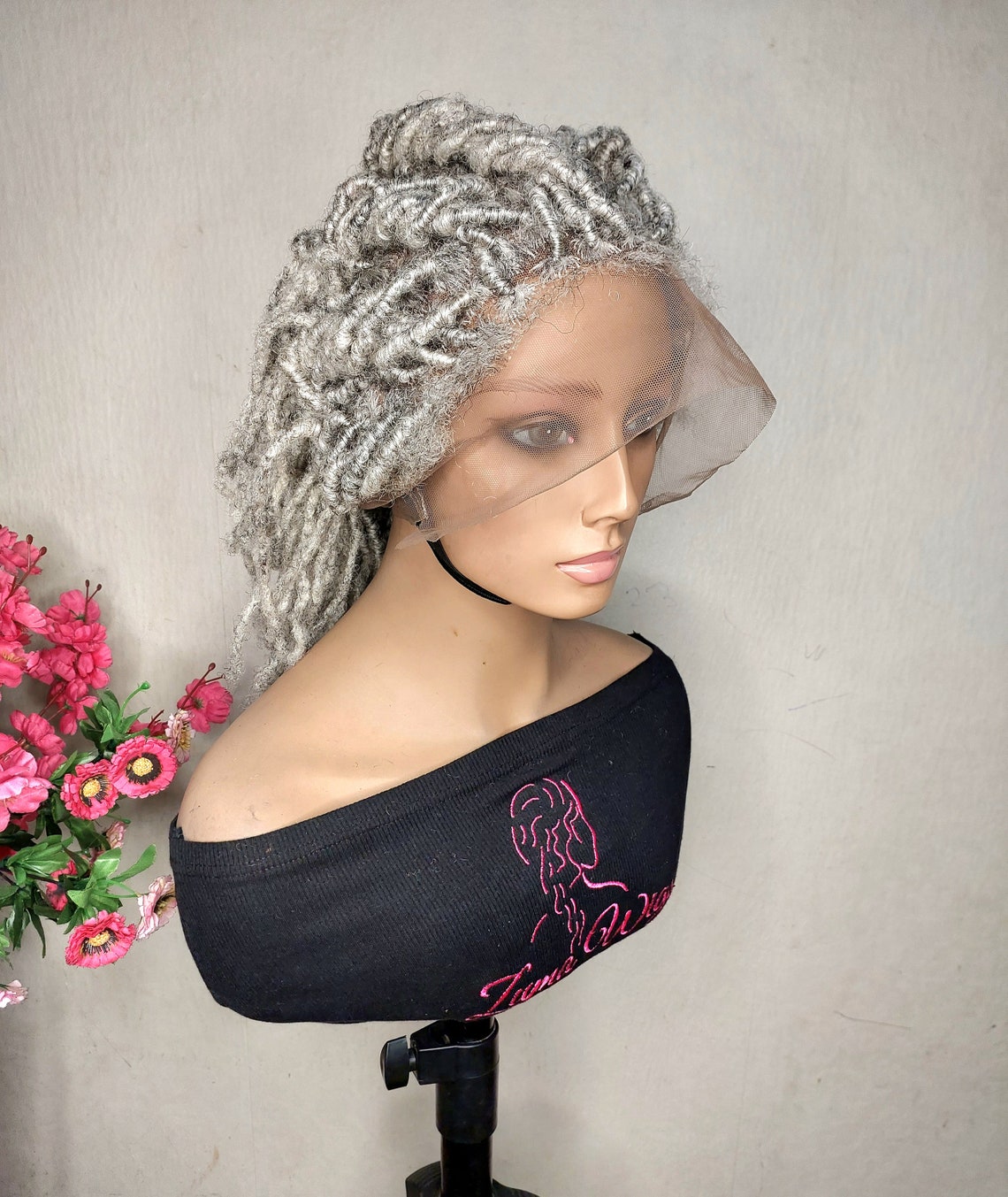 Human Hair Dreadlocks Wig Gray Dreadlocks Wig Dreadlock Wig Etsy