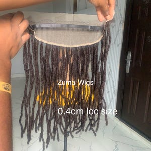 Lace Front Human Hair Dreadlocks: Pencil Size Locs for Alopecia - Etsy