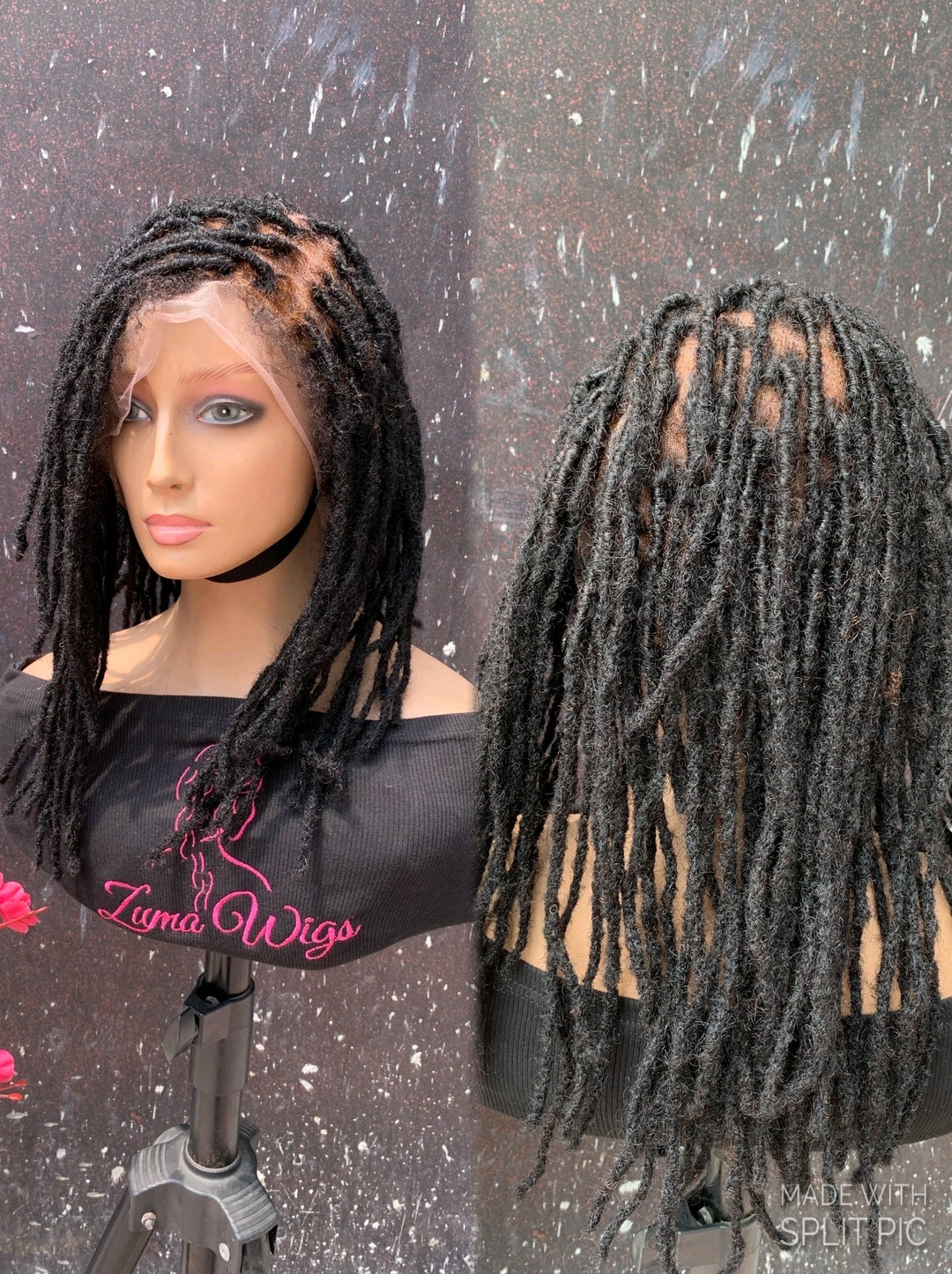 Human Hair Dreadlock Wig for Sale, Light Density, Light Weight Black ...