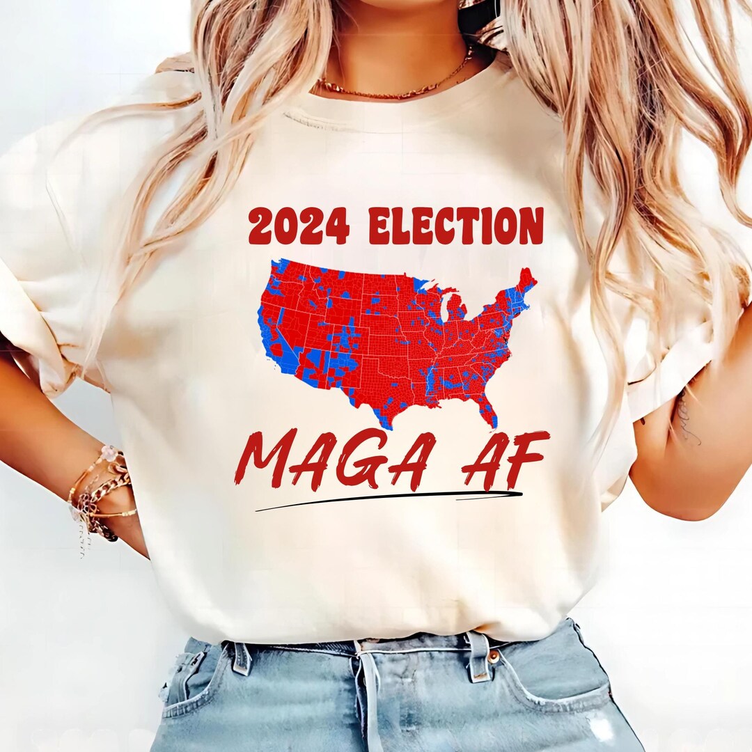 MAGA AF 2024 Election Shirt: Republican USA Map Tee - Etsy