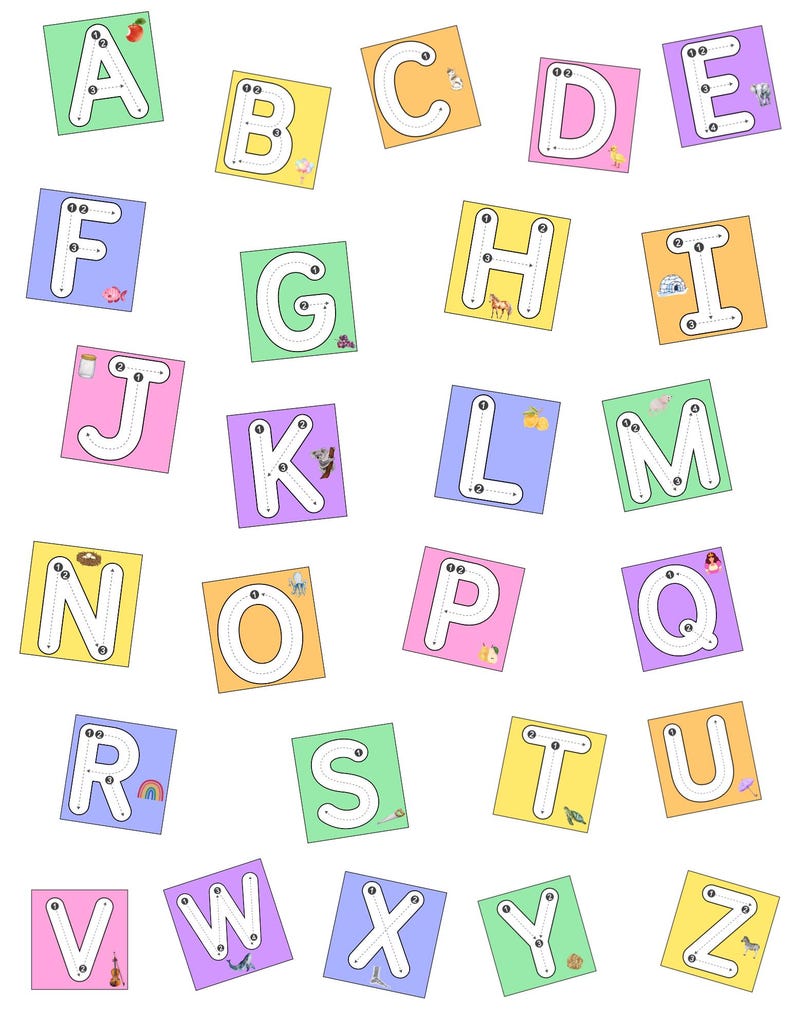 Letters and Numbers Tracing and Playdoh Mats - Etsy