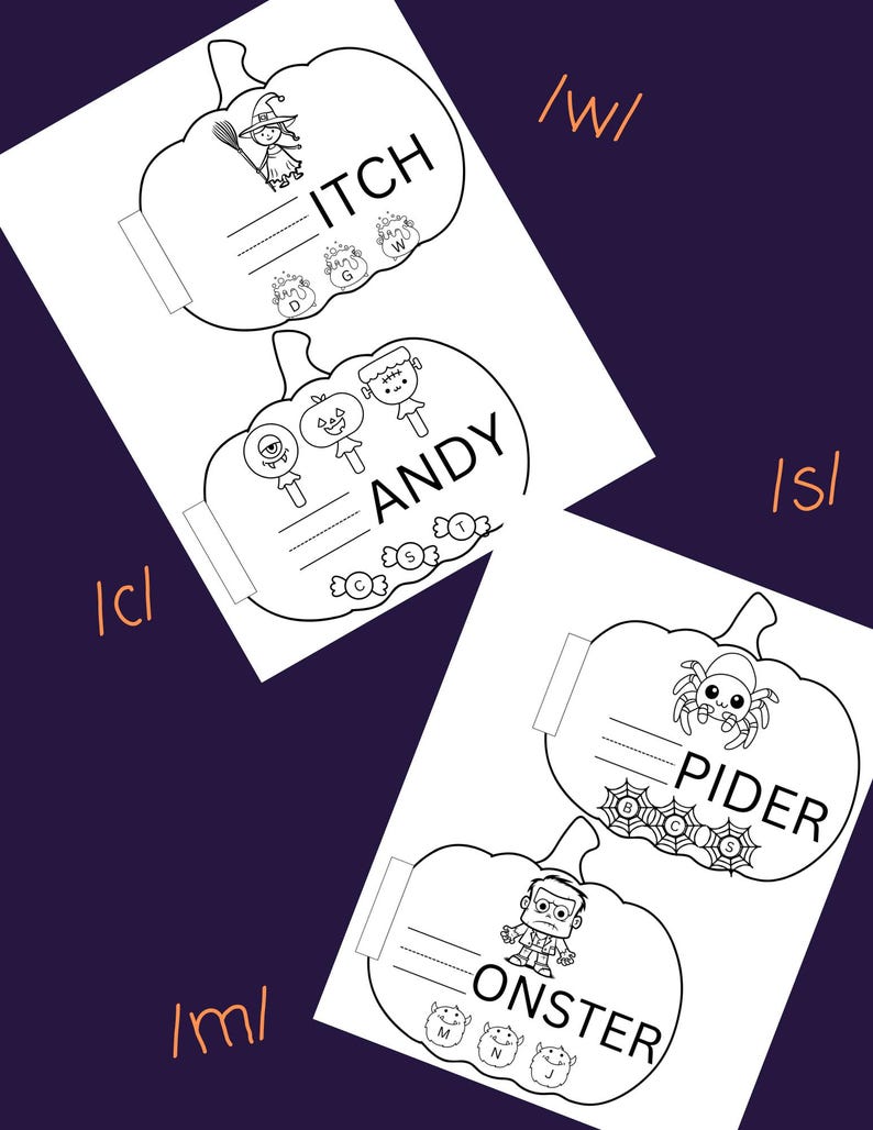 Halloween Phonics Book - Etsy