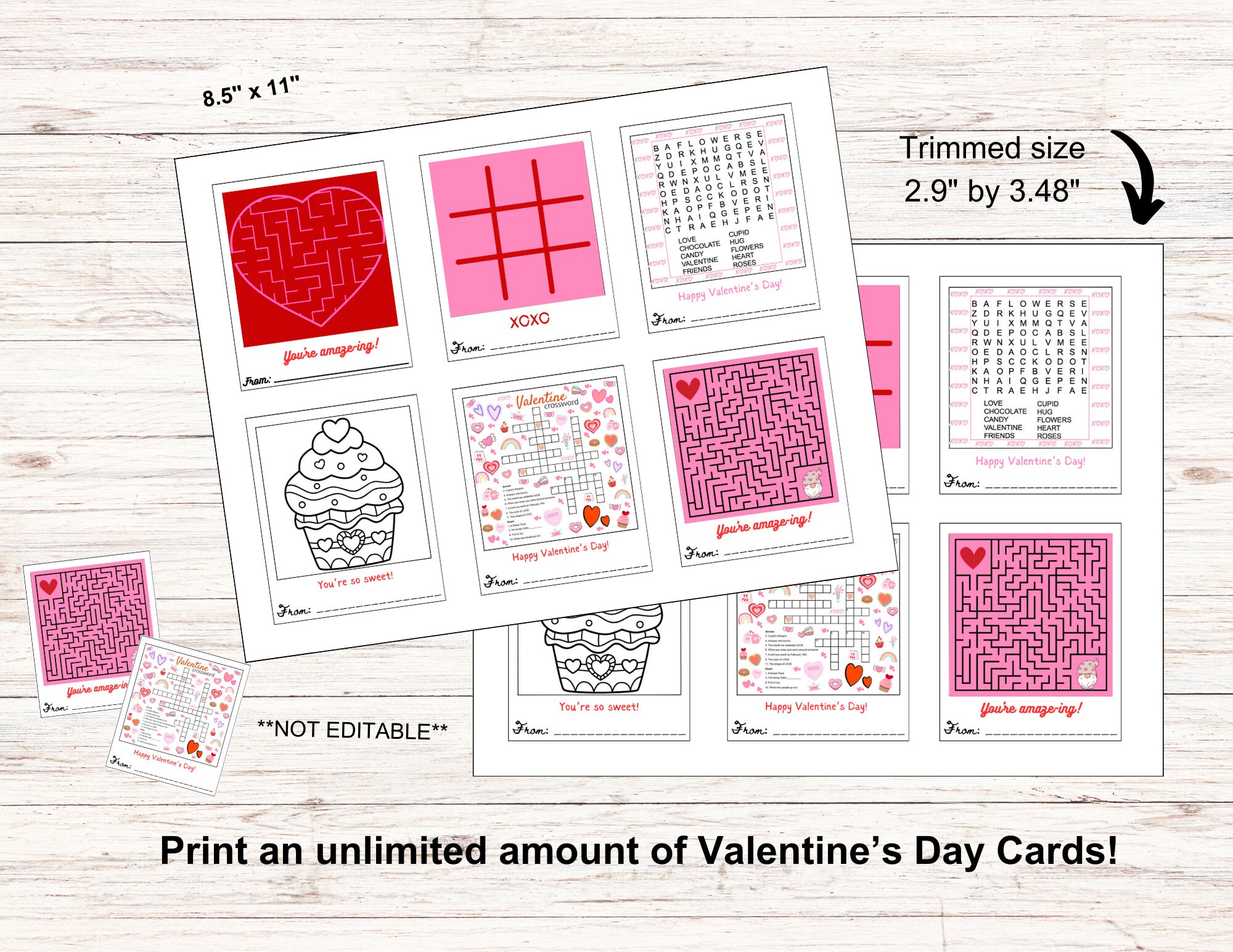 Interactive Valentine's Day Cards Printable - Etsy Australia