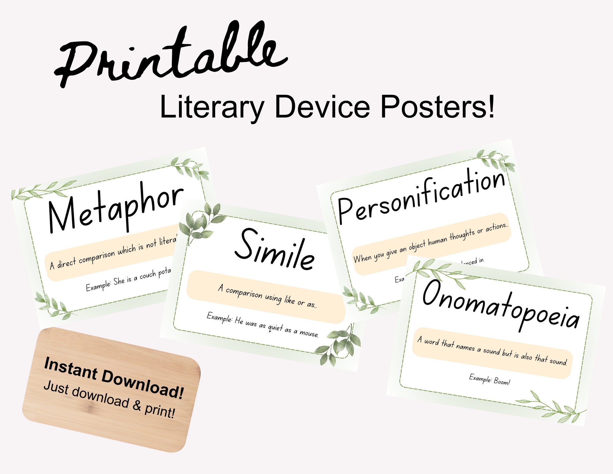 Literary Device Posters - Etsy