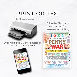 Editable Penny War Fundraiser Flyer, Penny Wars Flyer, PTA PTO Coin War ...