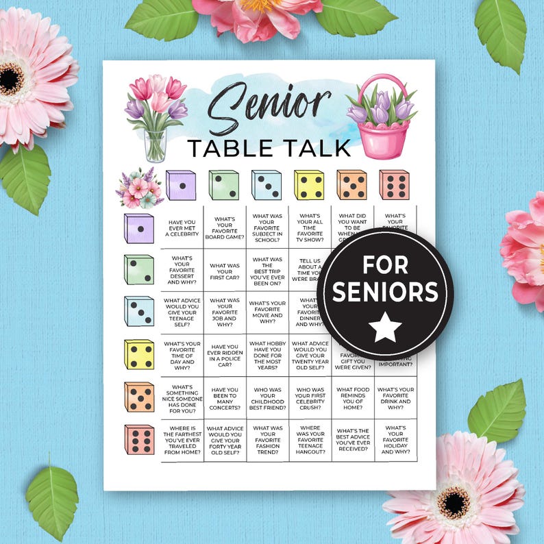 Dice Games for Senior Party, Icebreaker Game for Nursing Home ...