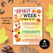 Editable Fall Spirit Week Flyer, Spirit Week Template, School Spirit ...