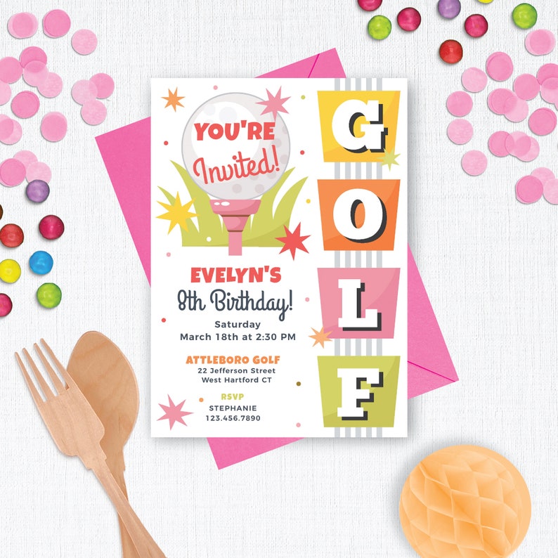 Editable Golf Party Invitation Template Mini Golf Birthday - Etsy