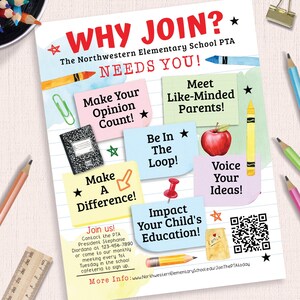 Editable Why Join the PTA Flyer, Reasons to Join the PTO Flyer, Pta ...