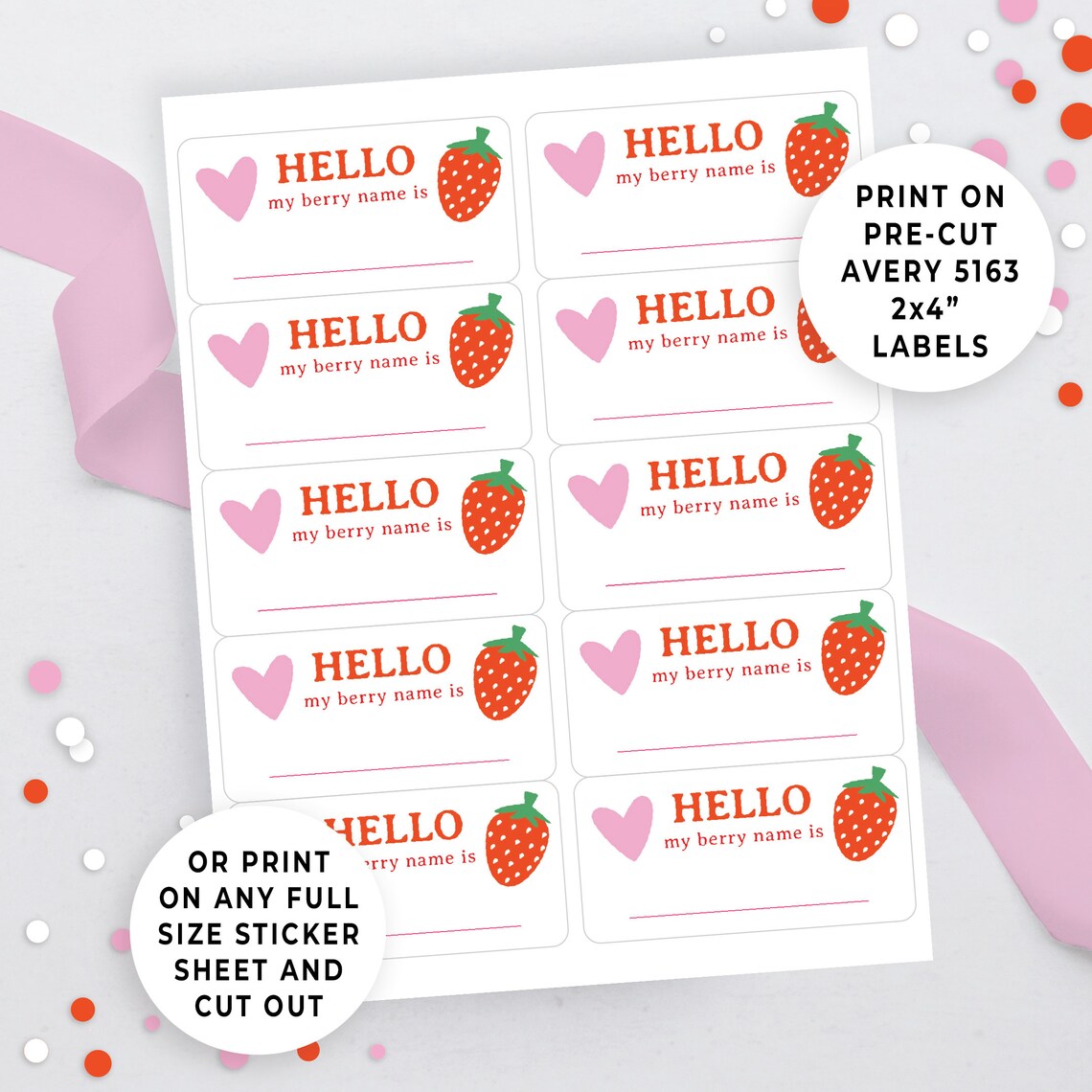 Editable What's Your Berry Name? Game Berry First Birthday Party ...