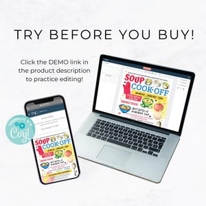 Editable Soup Cook-off Flyer, Soup Potluck Cookoff Invitation, Annual ...