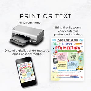 Editable PTO PTA First Meeting Flyer, Membership Drive Flyer, PTO ...