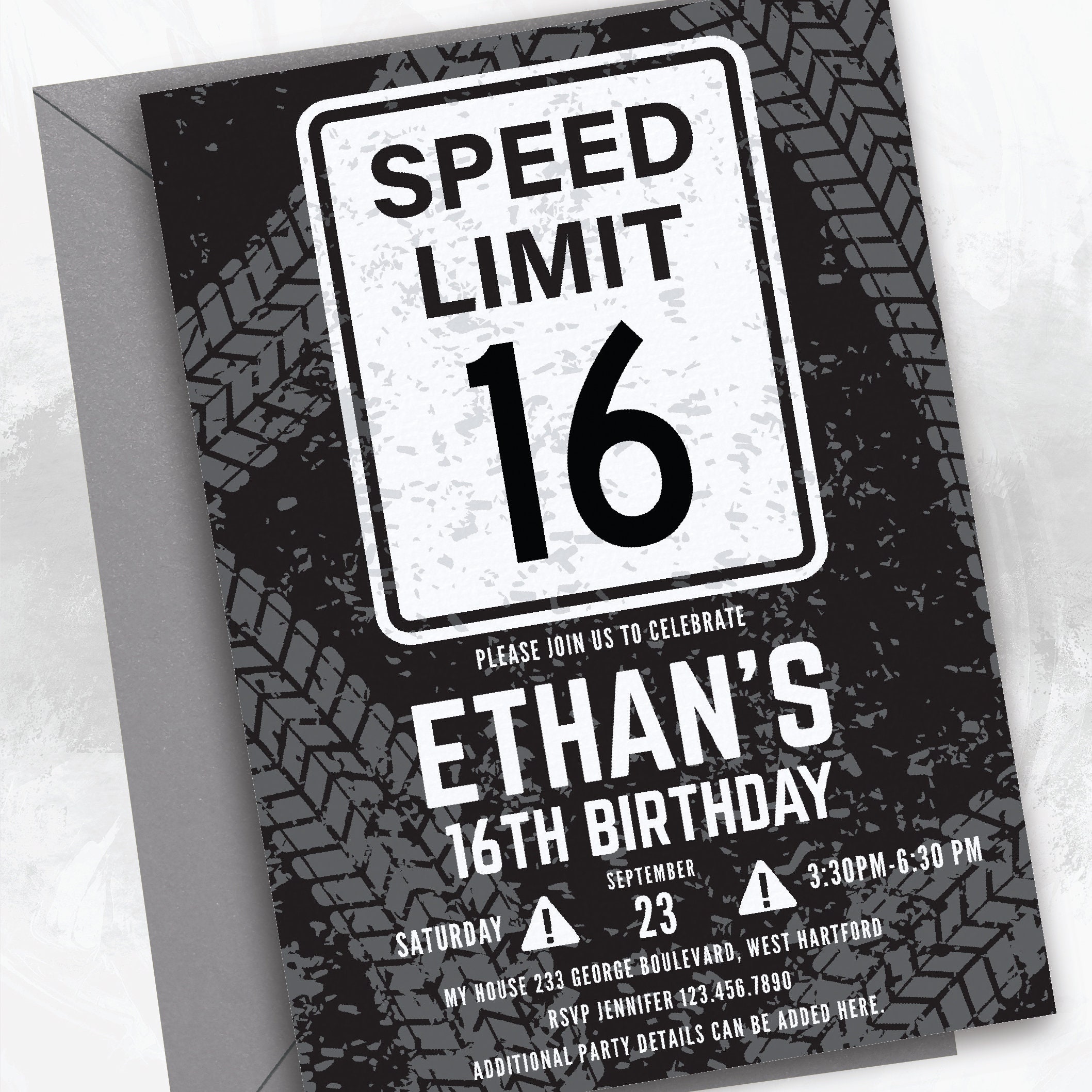 Editable 16th Birthday Invite Digital Template, 16th Birthday Party ...
