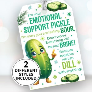 Printable Emotional Support Pickle PDF, Emotional Support Pickle ...