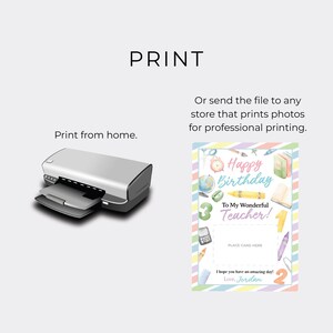 Editable Teacher Birthday Gift Card Holder, Printable Birthday Card for ...