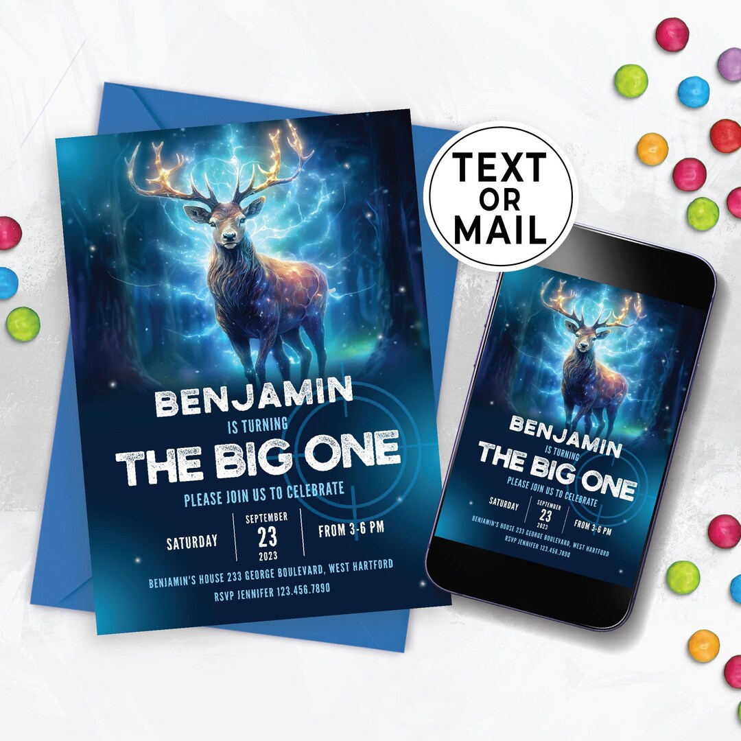 Editable the Big One Invitation Download, Digital Invite the Big One ...