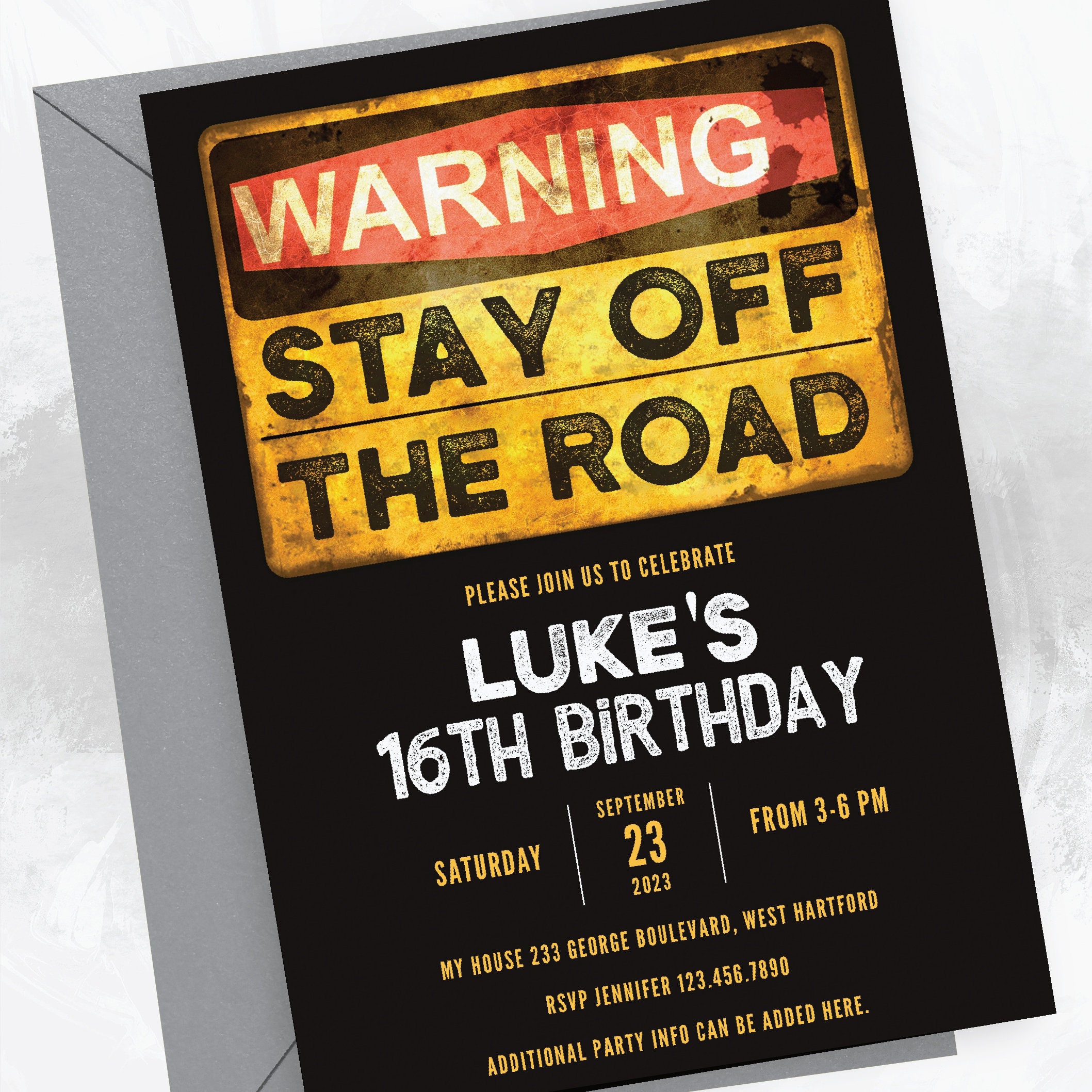 Editable 16th Birthday Boy Invitation Digital, Guy Sweet 16 Party ...