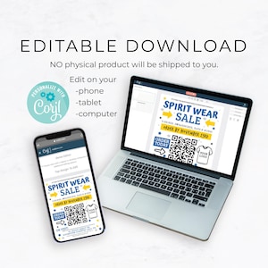 Editable Spirit Wear Sale Flyer, Sale Flyer for T-shirts, T-shirt ...