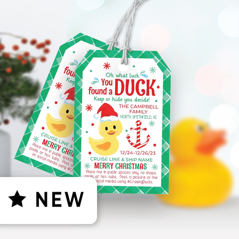 Cruise Christmas Duck Tags - Etsy