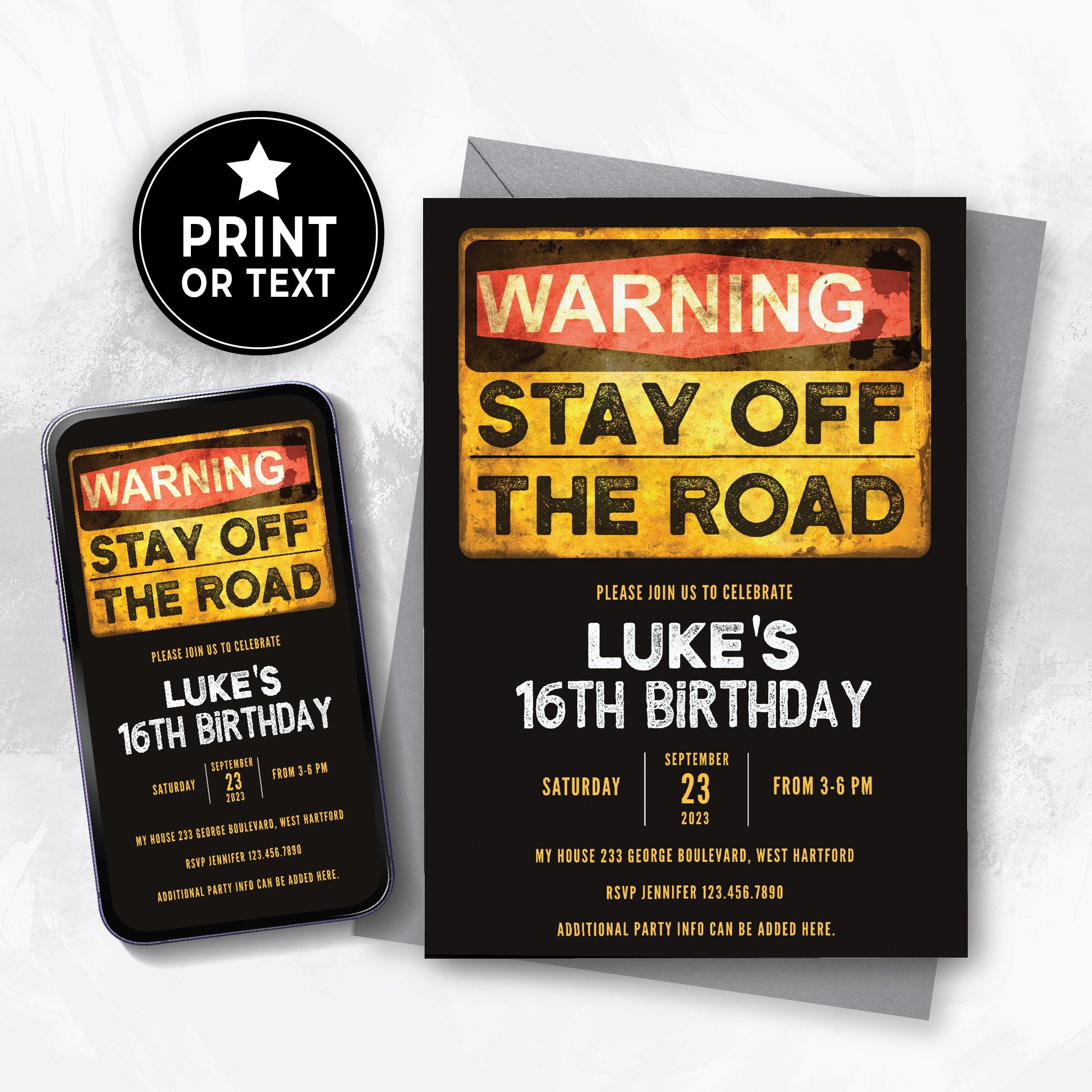 Editable 16th Birthday Boy Invitation Digital Guy Sweet 16 - Etsy