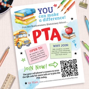 Editable PTO PTA Volunteer Flyer, PTA Membership Form, Pta Sign up ...