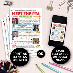Editable Meet the PTA Flyer, Meet the PTO Form, Meet the Parent Teacher ...