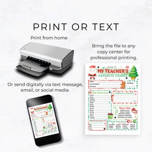 Editable Teacher Favorite Things Christmas List Template, Teacher's ...