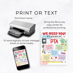 Editable PTO PTA Membership Drive Flyer, PTA Membership Form, Pta Sign ...