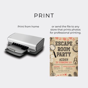 Editable Escape Room Birthday Invitation Digital for Kids, Mystery ...