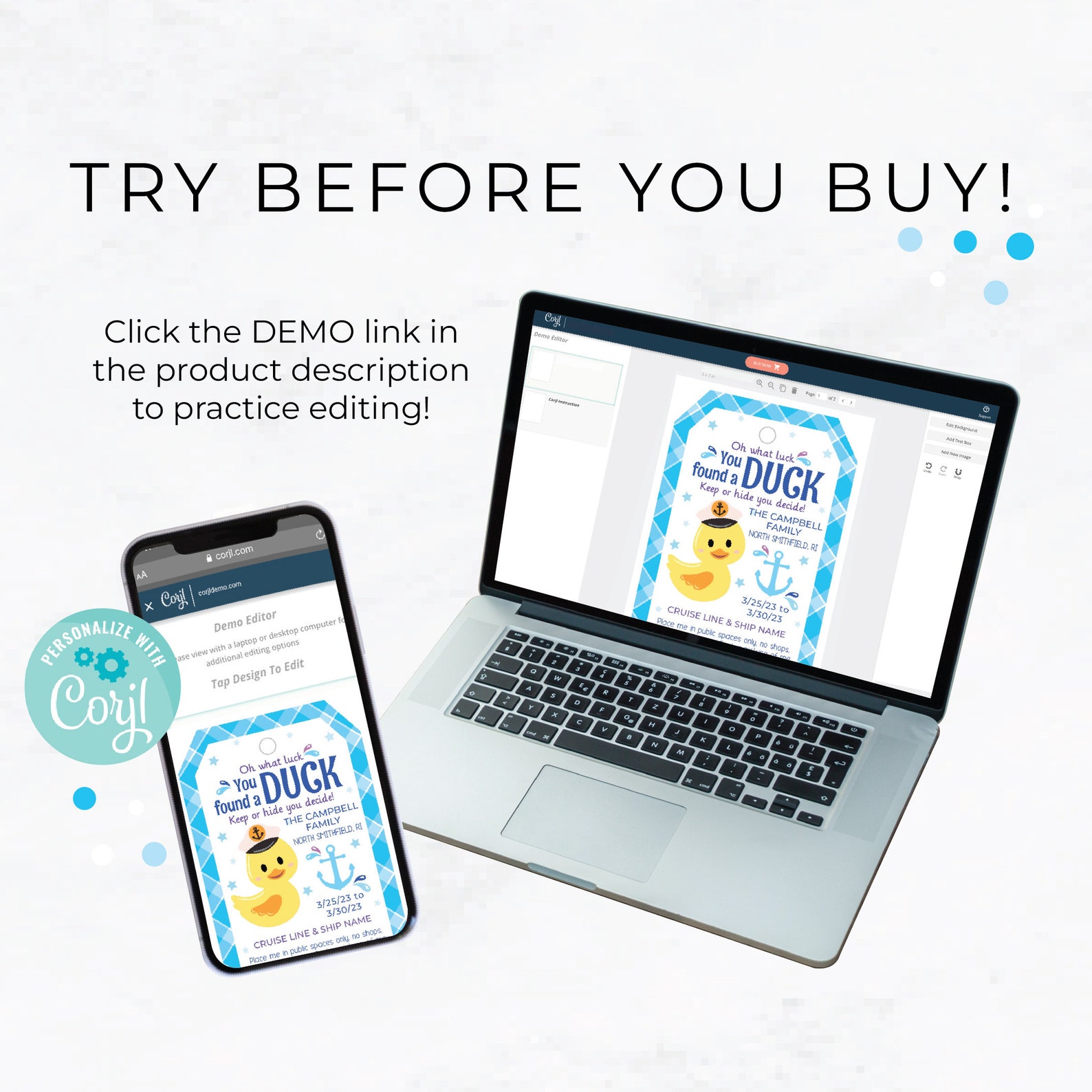 Editable Cruising Duck Tags, Printable Tags for Cruise Ship Ducks, DIY ...